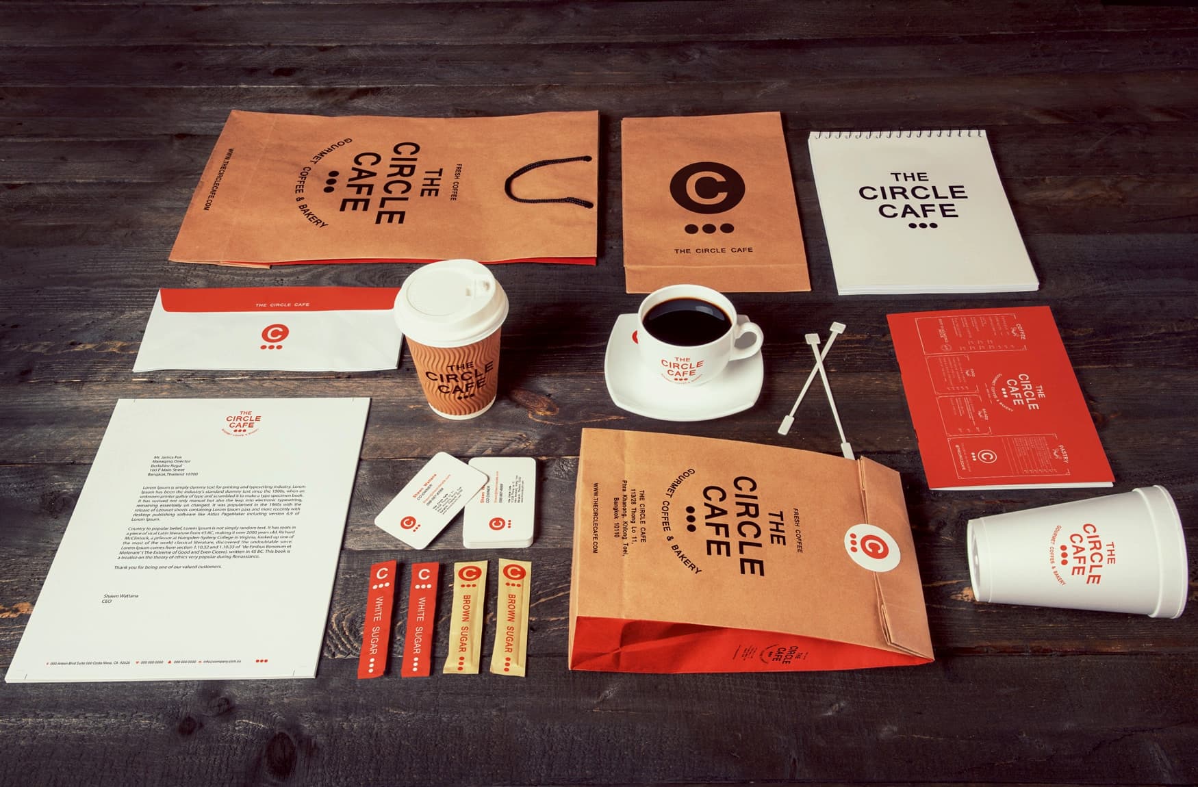 Café Branding & Identity Design For The Circle Café – Restaurant ...